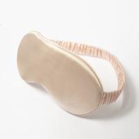 China Adjustable Sleep Eye Mask Custom Logo Satin Silk Eye Shade for Normal Skin Type Travel for sale
