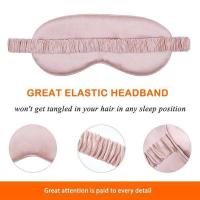 China Adjustable Sleep Eye Mask Custom Logo Satin Silk Eye Shade for Normal Skin Type Travel for sale