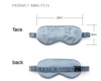 China Adjustable Sleep Eye Mask Custom Logo Satin Silk Eye Shade for Normal Skin Type Travel for sale