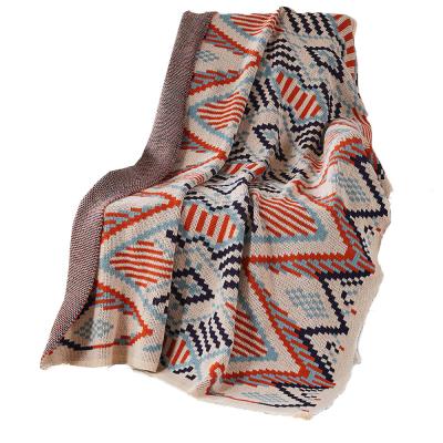 China Summer Boho Throw Blanket Set Free Sample for Soft and Large Knitting Travel for sale