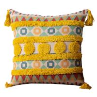 China Bohemian Pattern Tassel Cushion Cover for Decorative Pillowcase for sale