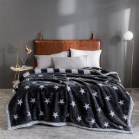 China Jacquard Weave Coral Fleece Raschel Blanket for Winter Thickened Plush Nap Cover Bed for sale