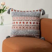 China Bohemian Pattern Tassel Cushion Cover for Decorative Pillowcase for sale
