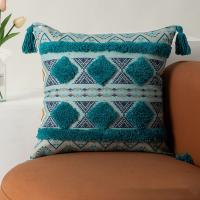 China Bohemian Pattern Tassel Cushion Cover for Decorative Pillowcase for sale