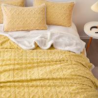 China Entry Lux Stripe Solid Colour Blanket for Home Appliance and Office Nap in Material for sale
