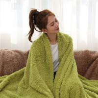 China QUICK-DRY Custom Sherpa Fleece Blanket Knitted Polyester Sofa Throw Blanket Woolen Blankets for Home Appliance for sale