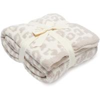 China Cotton Custom Blanket Pattern Printing Leopard Print Cozy Hand Feel Soft Throw Blanket for sale