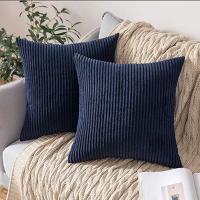 China Car Solid Pattern Corduroy Decorative Square Throw Pillow Cover Cushion Pillowcase for sale