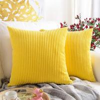 China Car Solid Pattern Corduroy Decorative Square Throw Pillow Cover Cushion Pillowcase for sale
