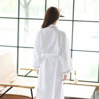 China Customized Printing Designs Hotel Pure Cotton Waffle Bathrobe for Spring and Autumn for sale