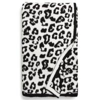 China Home Appliance Comfortable Knitted Throw Blanket with Leopard Zebra Print in 22 Colors for sale