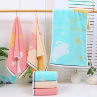 China Home 120g Colorful Stripes Cartoon Towel with Sailor Spinning and Soft Rabbit Design for sale
