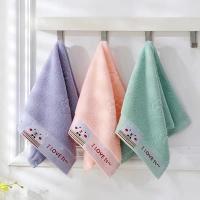 China Rectangle Cotton Towel Colorful Little Panda Double-Sided Strand Children's Thick Hand Towel for sale