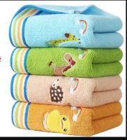 China Rectangle Cotton Towel Colorful Little Panda Double-Sided Strand Children's Thick Hand Towel for sale