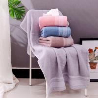 China Thickened Plain Color Beauty Salon Gift Advantage of Soft Absorbent Cotton Bath Towel for sale