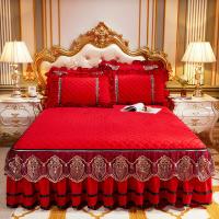 China Luxury Embroidered Bedding Set 4 Piece Bedspread Slip Set with 133x72 Fabric Density for sale
