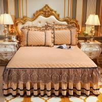 China Luxury Embroidered Bedding Set 4 Piece Bedspread Slip Set with 133x72 Fabric Density for sale