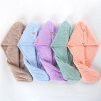 China Women Coral Fleece Dry Hair Hat Quick-Dry Absorbent Shower Hat with Thickened Towel for sale