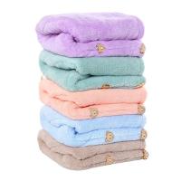 China Women Coral Fleece Dry Hair Hat Quick-Dry Absorbent Shower Hat with Thickened Towel for sale