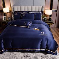 China Home Hotel Wedding Luxury Solid Color Duvet Cover Sheet Pillowcase Bedding Set for sale