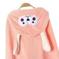 China Customized Size Baby Hooded Bath Wrap Microfiber Coral Fleece Towel for Boys Girls for sale