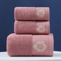 China Customized Logo Embroidered Pure Cotton Towel Sets Soft and Absorbent Perfect Gift for sale