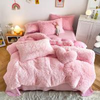 China Thick Coral Velvet Bed Sheet Set Luxury Designer Comforter Sets for Winter Protection for sale