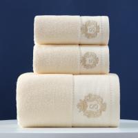 China Customized Logo Embroidered Pure Cotton Towel Sets Soft and Absorbent Perfect Gift for sale