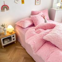 China Thick Coral Velvet Bed Sheet Set Luxury Designer Comforter Sets for Winter Protection for sale