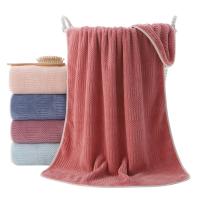China Sustainable Microfiber Bath Towel for Household 70*140cm Quick Dry Beach Towel Solid Color for sale