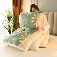 China Polyester Filling Winter Quilt Thickened Warm Lamb Fleece Quilt for Soft and Cozy Sleep for sale
