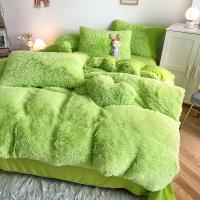 China Plush Shaggy Velvet Fluffy Bed Duvet Covers Set in Multi Color Custom Luxury Designs for sale