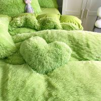 China Plush Shaggy Velvet Fluffy Bed Duvet Covers Set in Multi Color Custom Luxury Designs for sale