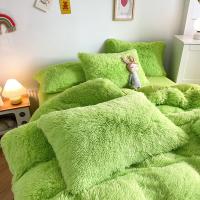 China Plush Shaggy Velvet Fluffy Bed Duvet Covers Set in Multi Color Custom Luxury Designs for sale