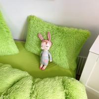 China Plush Shaggy Velvet Fluffy Bed Duvet Covers Set in Multi Color Custom Luxury Designs for sale