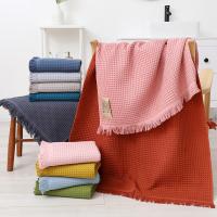 China Hotel Soft Multi-Colored Tassel Bath Towel Shawl 90*180 with Antimicrobial and Cotton for sale