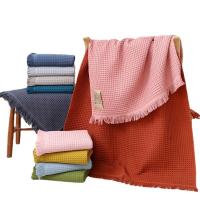 China Hotel Soft Multi-Colored Tassel Bath Towel Shawl 90*180 with Antimicrobial and Cotton for sale