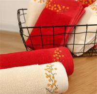 China 100% Pure Cotton Direct Embroidered Soft Absorbent Home Towels Ideal for All Age Group for sale