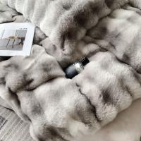 China Luxury and Warmth with Sustainable Milk Velvet Mink Rabbit Fur Bedding Set for sale