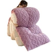 China Customized Color Thickened Warm Lamb Fleece Quilt for Sustainable Chemical Fiber Quilt for sale