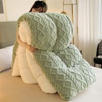 China Customized Color Thickened Warm Lamb Fleece Quilt for Sustainable Chemical Fiber Quilt for sale