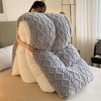 China Customized Color Thickened Warm Lamb Fleece Quilt for Sustainable Chemical Fiber Quilt for sale