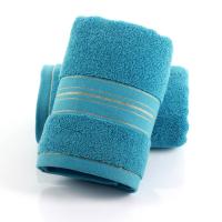 China Striped Pattern 100% Cotton Thickened Absorbent Towels Soft Skin Friendly Quick Drying for sale