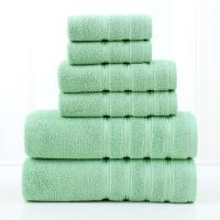 China Upgrade Your Bathroom with this Thickened and Combed Cotton 6-Piece Towel Set in White for sale