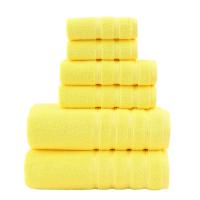 China Upgrade Your Bathroom with this Thickened and Combed Cotton 6-Piece Towel Set in White for sale