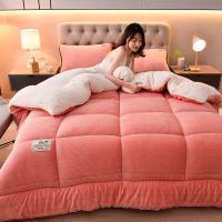 China Light Pink Solid Oeko-Tex Comforter Edredon Twin Bedding Set Suitable for All Seasons for sale