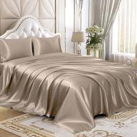 China Nondisposable Satin Silk Touch Bedding Set for Home Twin Size Two PCS Flat Bed Sheet for sale