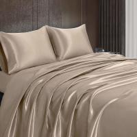 China Nondisposable Satin Silk Touch Bedding Set for Home Twin Size Two PCS Flat Bed Sheet for sale