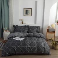 China Polyester Fabric 4 Piece Bedding Set for 1.2m Bed White Five Star Hotel Bed Linen for sale