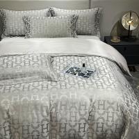 China 40 Fabric Count Light Luxury Satin Jacquard Four Piece Bedding Set for Country Markets for sale